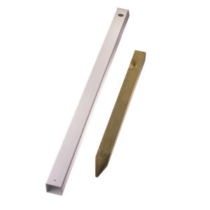 White Temporary Post 36" The Little Post & Chain Company